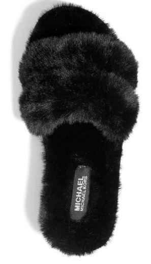 Michael kors fuzzy slides store